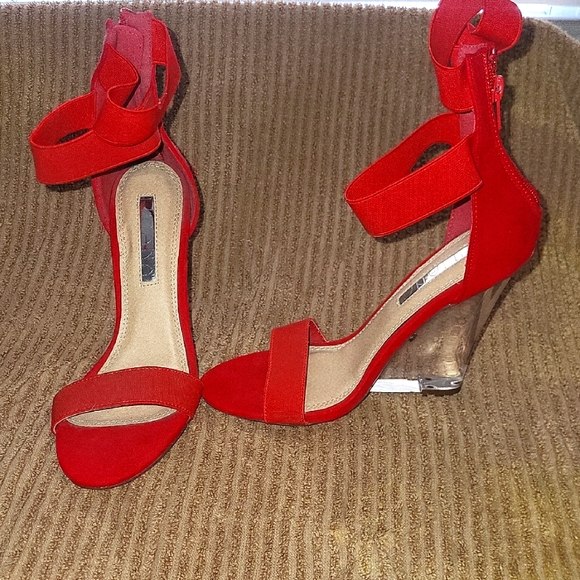 Liliana | Shoes | Red High Heel Wedges | Poshmark